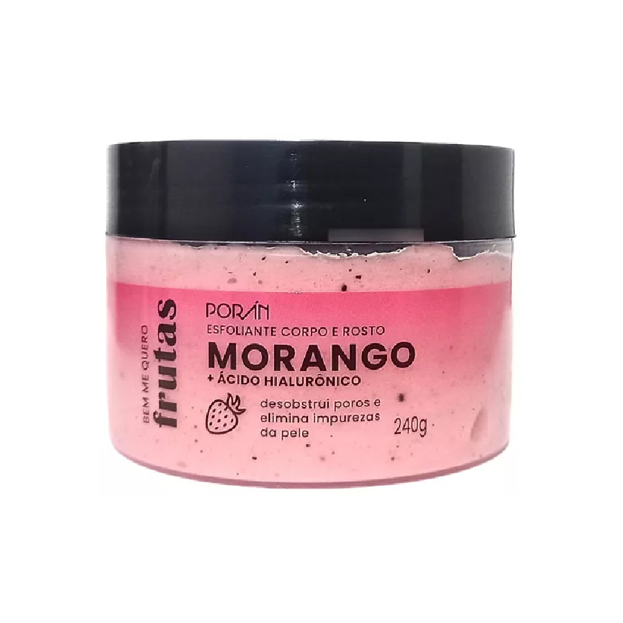 PORÁN - ESFOLIANTE CORPO E ROSTO MORANGO 240G | Shopee Brasil