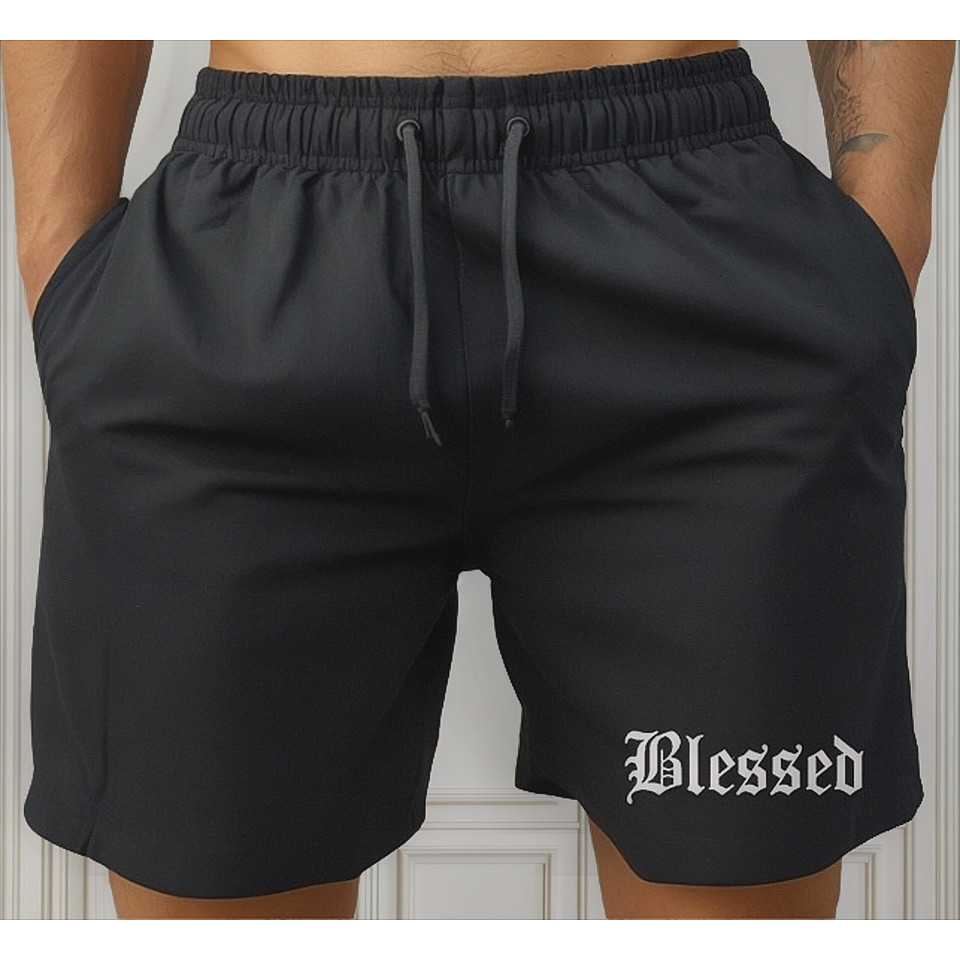 Short Tactel Bermuda Blessed Masculino Mauricinho Leve Esportivo ...