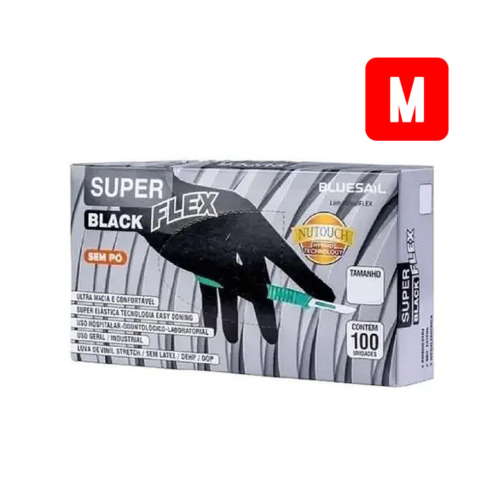 LUVA VINIL BLACK S/PO SUPERFLEX C/100 M | Shopee Brasil