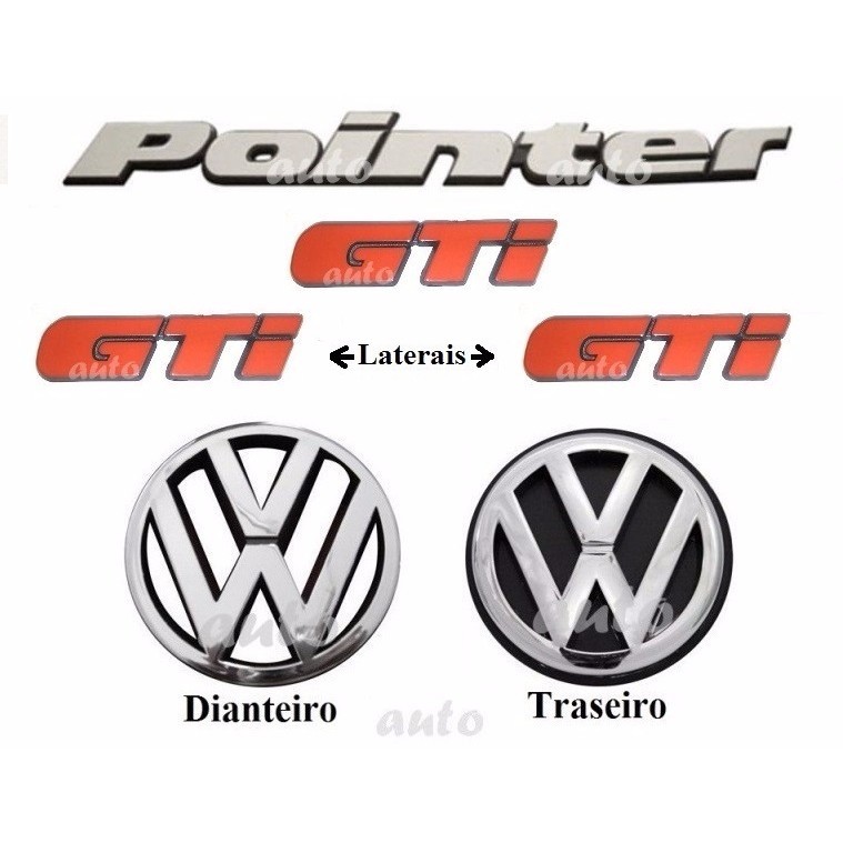 Kit Emblemas Pointer Gti Laterais Gti Modelo Original Shopee Brasil