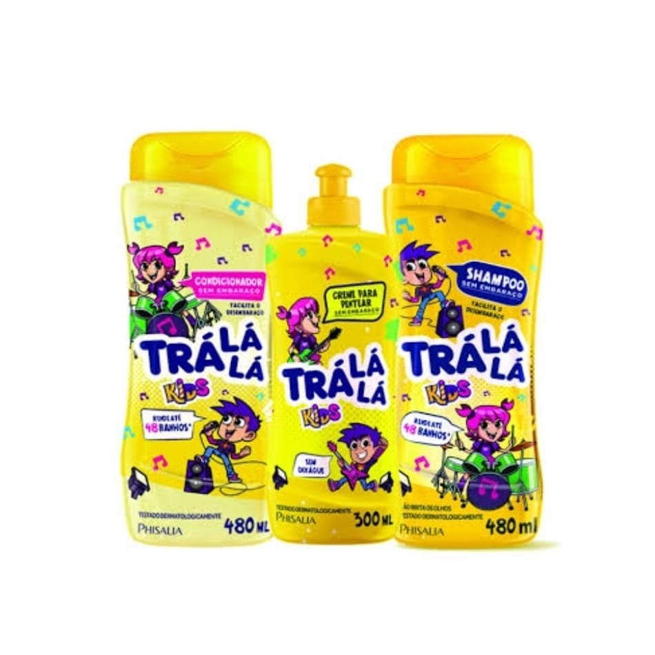 Kit Tra La La Sem Embaraço Shampoo 480ml + Condicionador 480ml ...
