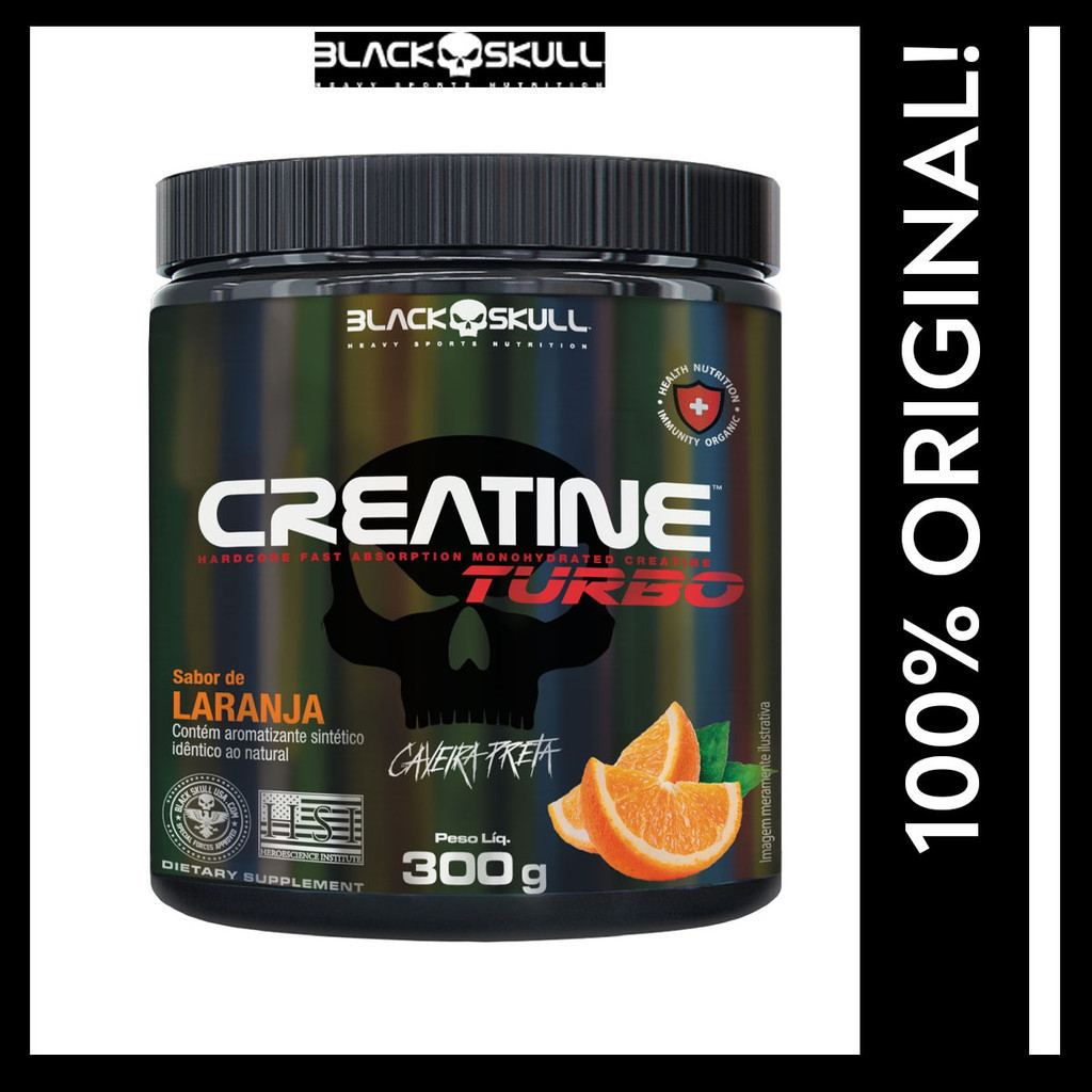 Creatina Black Skull Creatine Turbo 300G 150G Caveira Preta | Shopee Brasil