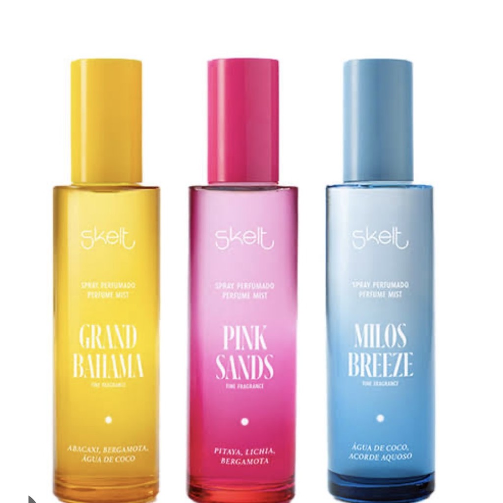 New perfume spray desodorante Skelt 100ml, Grand Bahama, Breeze ou Pink ...
