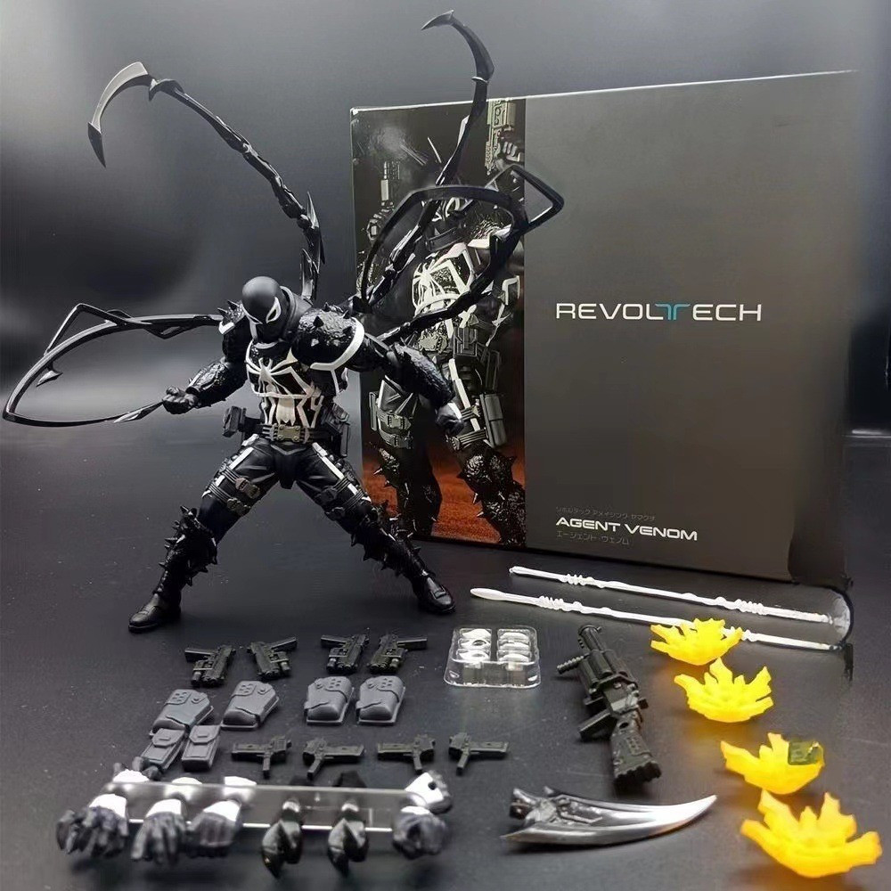 Inacreditável Revoltech Agente Venom Figura Móvel Symbiotic Body Venom ...