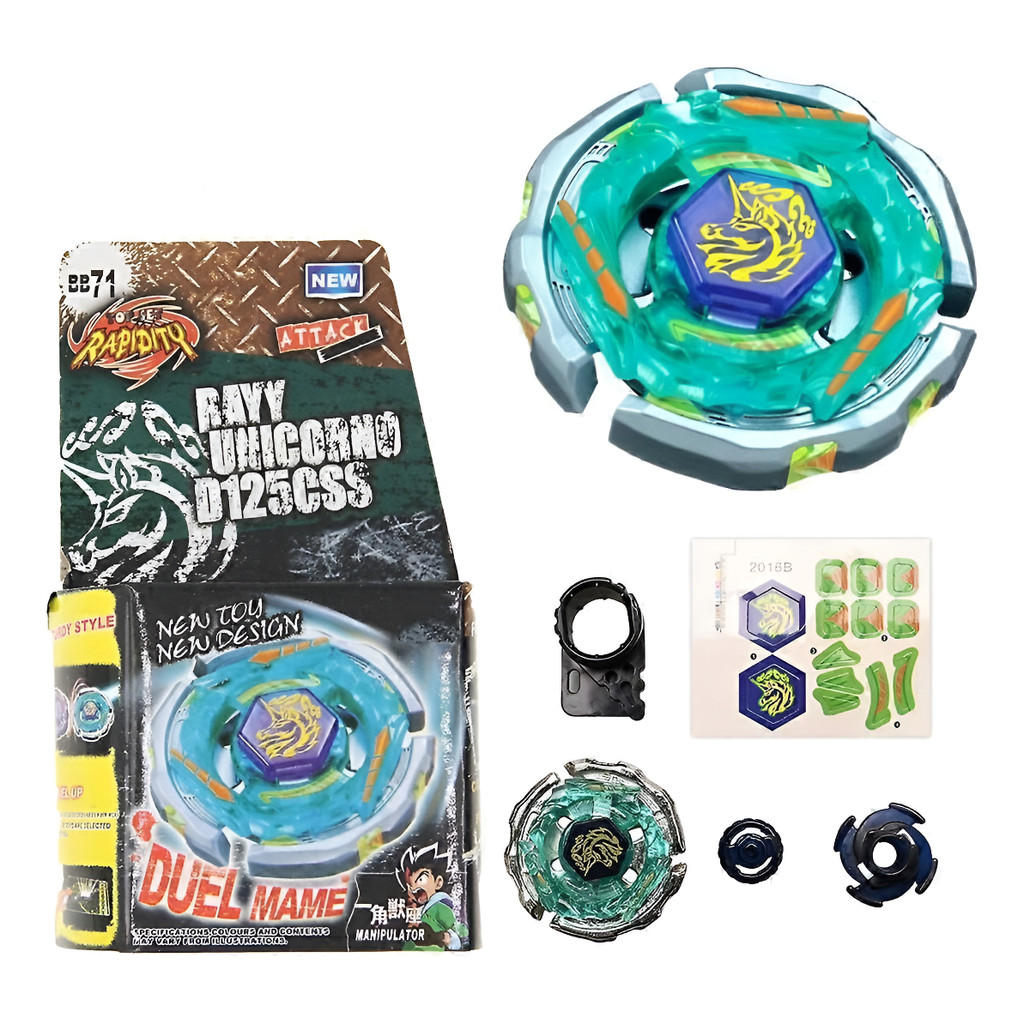 Beyblade Pião Bb71 Ravy Unicorno D125 Sem Lançador | Shopee Brasil