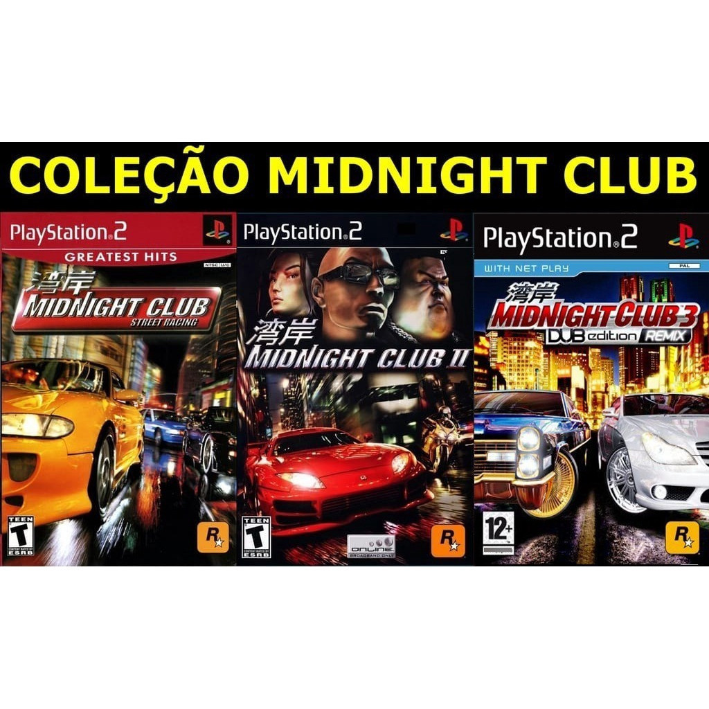 Midnight Club - Coleção Ps2 - Kit 3 Jogos Dvd | Shopee Brasil