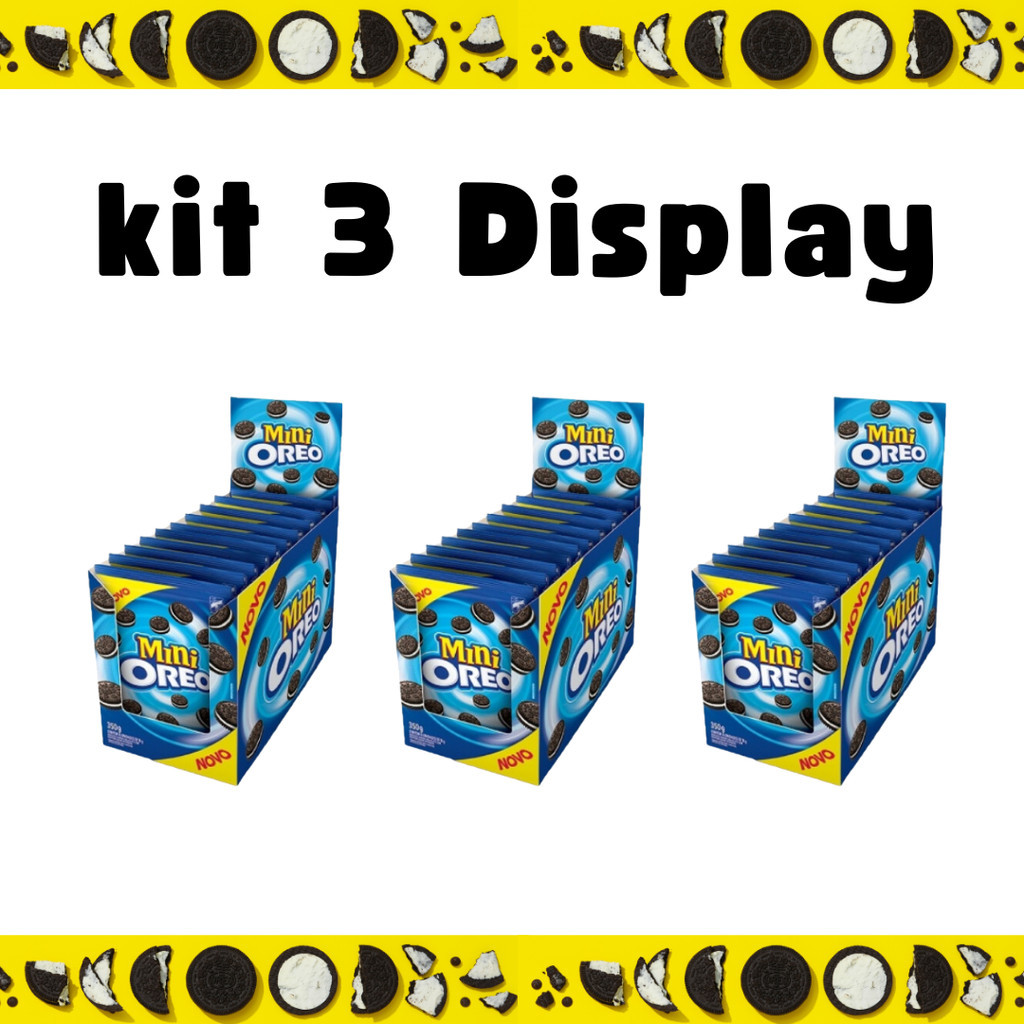 Kit 3 Display Biscoito Mini Oreo 35g | Shopee Brasil