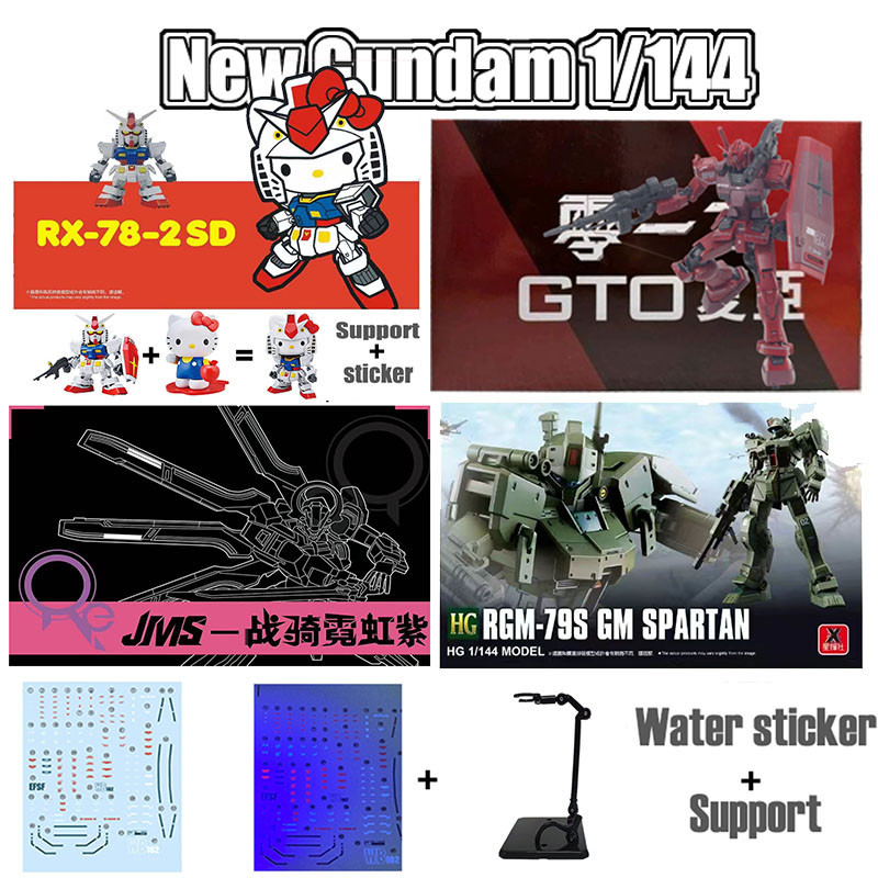 Gundam SD Hello Kitty RX 78 GM Spartan GTO Casval Rem Deikun Unicórnio ...