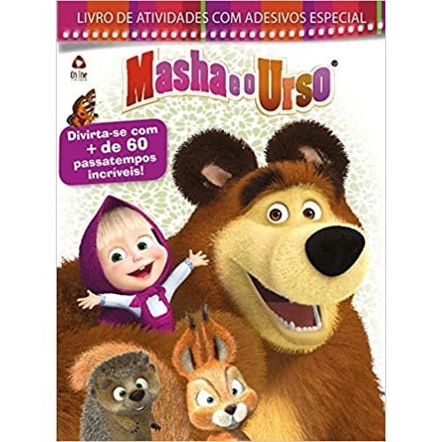 Masha e o urso - livro de atividades com adesivos | Shopee Brasil