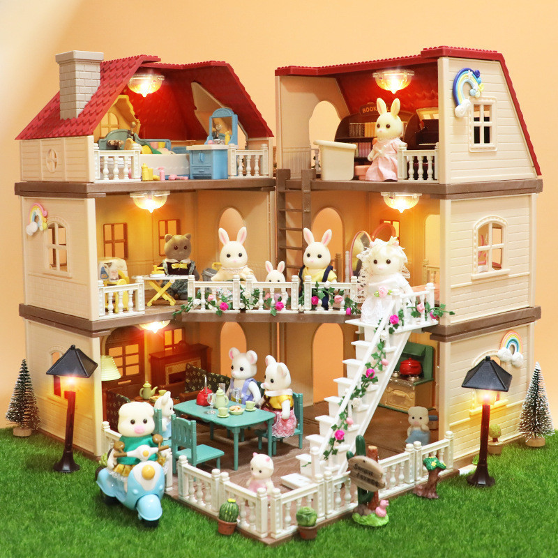 Senbeier Forest Baby Family House Toy Meninas Brincando De Casa De ...