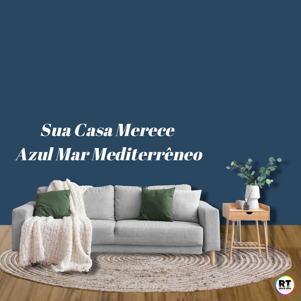 Tinta para Parede Azul Mar Mediterrâneo Acrílica 3,2l Blascor Standart ...