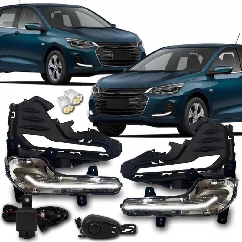 Kit Farol Milha Luz Diurna Novo Onix Plus/ Premier 2020 2021 2022 2023 2024 Pcd | Shopee Brasil