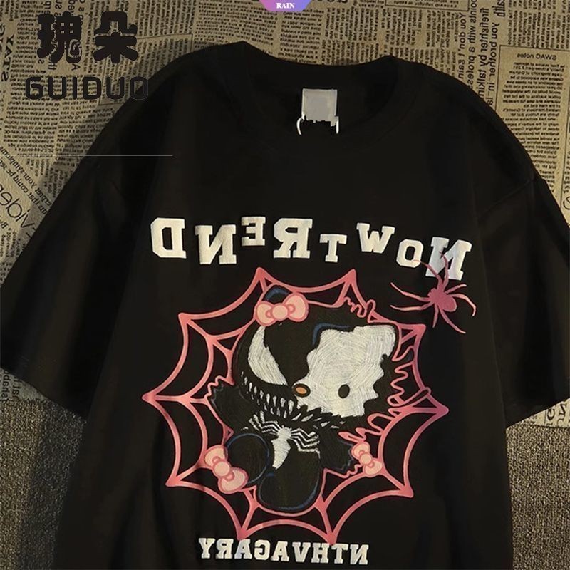 Camiseta Basica Camisa Hello Kitty Venom Simbionte Harakuju Verão ...
