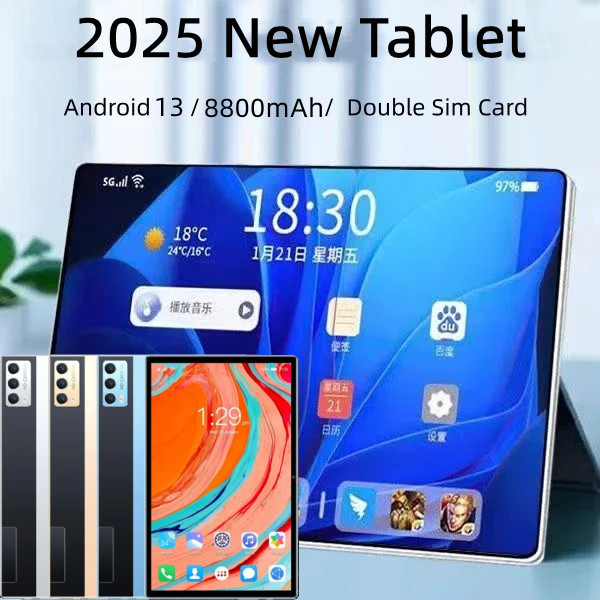 2025 Versão Global Tablets 12 Polegadas 4K HD Tablet 5G Wifi Android PC ...