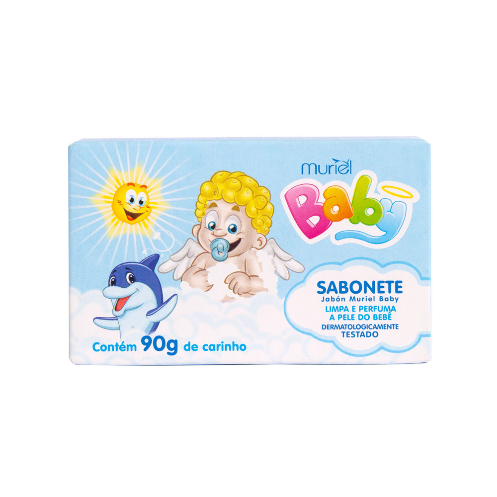 Muriel Sabonete em Barra Baby Azul 90g | Shopee Brasil