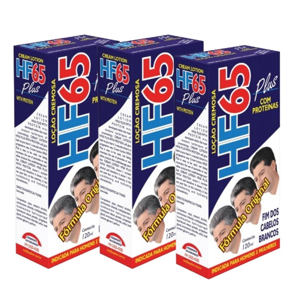 Kit 3 Loção Restauradora HF65 Plus Unissex 120Ml - Pepilon | Shopee Brasil