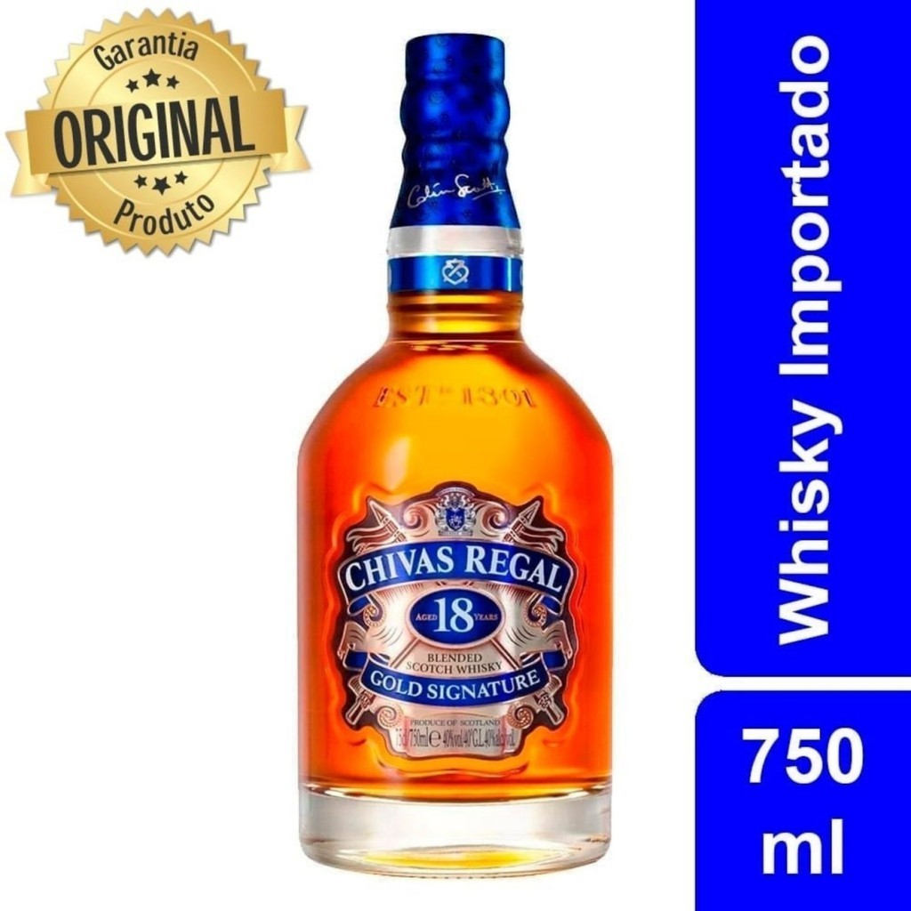 Whisky Chivas Regal 18 Anos 750ml | Shopee Brasil