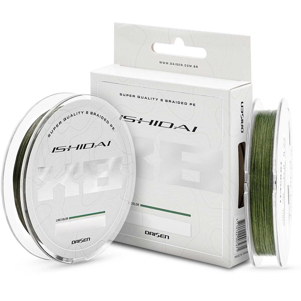 Linha Multifilamento Ishidai 8x PE Verde 0,43mm 200m - Daisen | Shopee Brasil