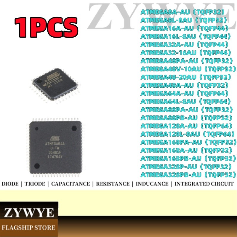 Novo Original ATMEGA328P-AU PB ATMEGA 8A/16A/32A/48PA/64L-8AU/128A 88PA/168P 16AU ATMEGA8L ...