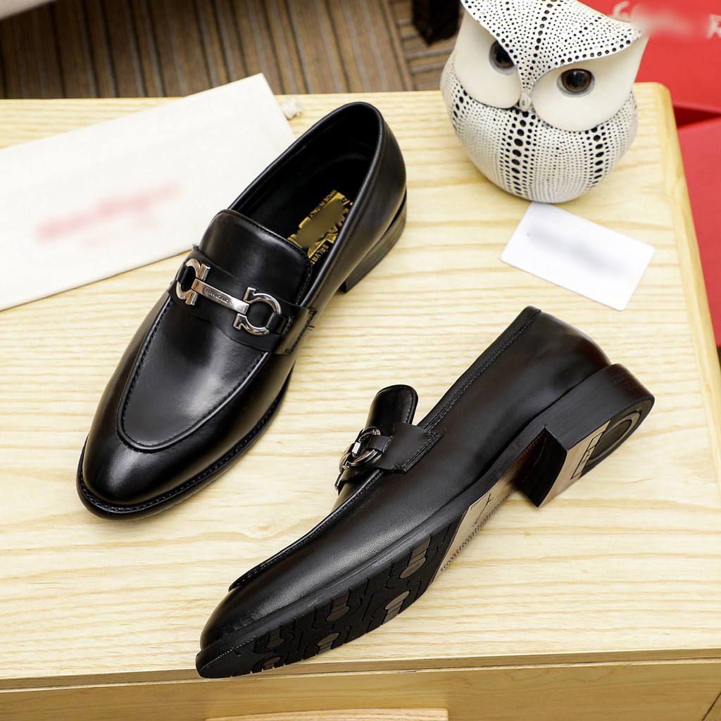 Mocassins de Couro Brilhante Horsebit Sapatos Formais Masculinos ...