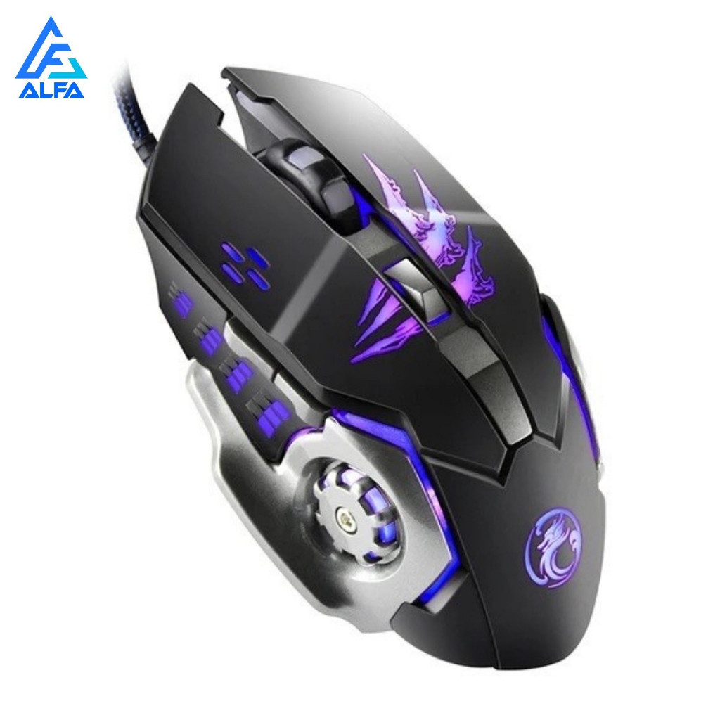 Mouse Gamer Optico Usb Led 3200dpi Com Fio 6 Botões | Shopee Brasil