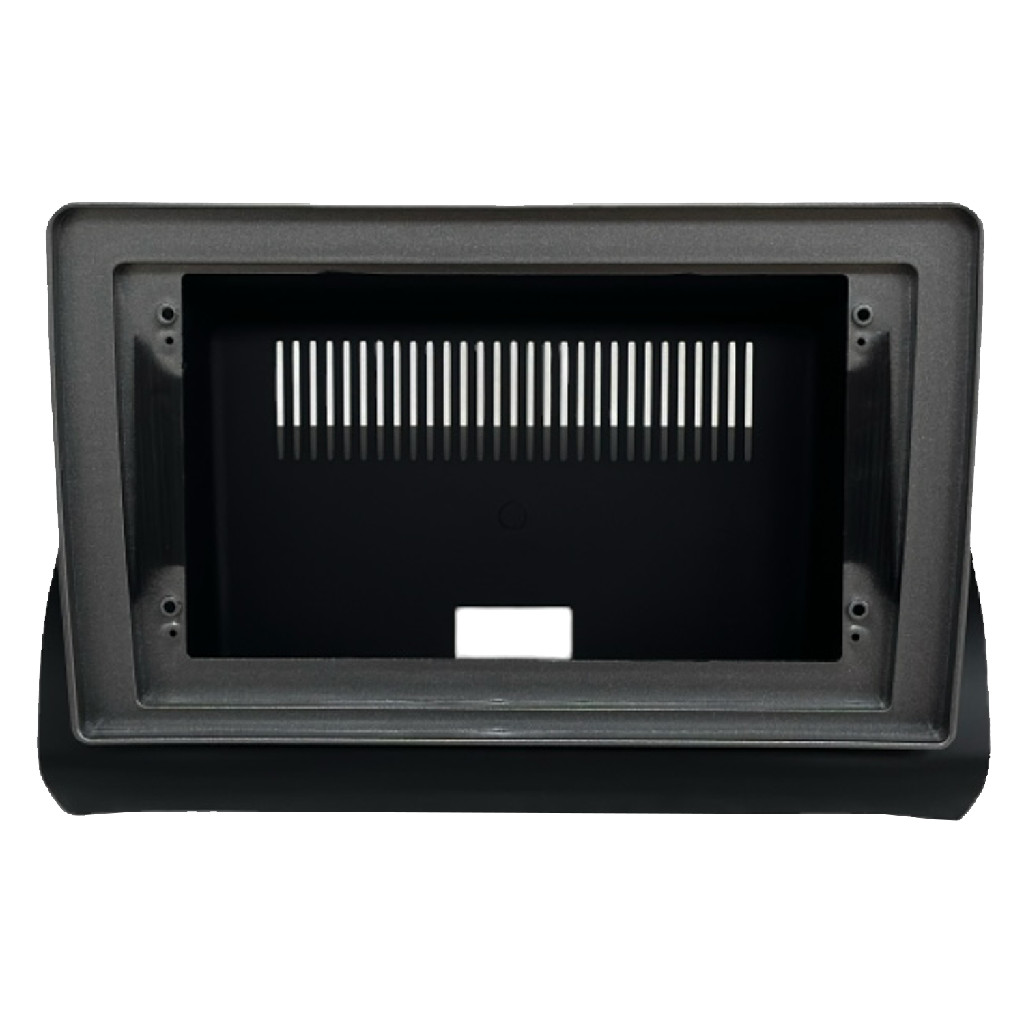 Moldura Painel DVD Central Multimidia 10 Polegadas Fiat Argo Cronos Preto Fosco com Filete ...