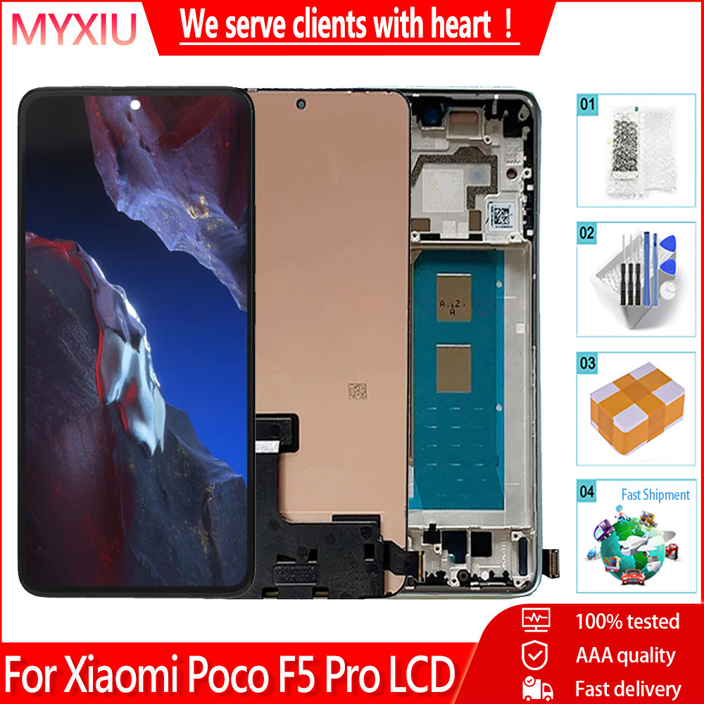 AMOLED 6,67 Polegadas Para Xiaomi Poco F5 Pro 23013PC75G Digitalizador De Tela LCD Touch Screen ...