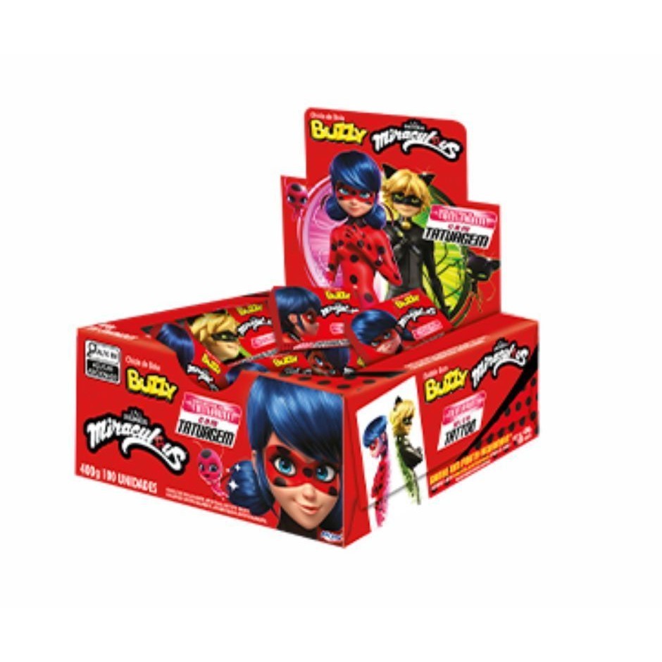 CHICLETE BUZZY MIRACULOUS TUTTI FRUITI 360G | Shopee Brasil