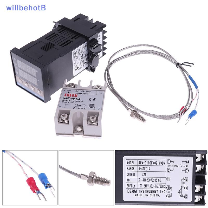 [WillbehotB] 100-240VAC PID REX-C100 Controlador De Temperatura SSR-40A Termopar [Novo] | Shopee ...