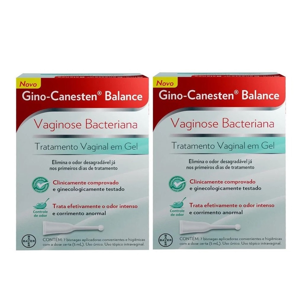 Kit 2 Gino-Canesten Balance Gel 5ml Com 7 Bisnagas - Bayer | Shopee Brasil