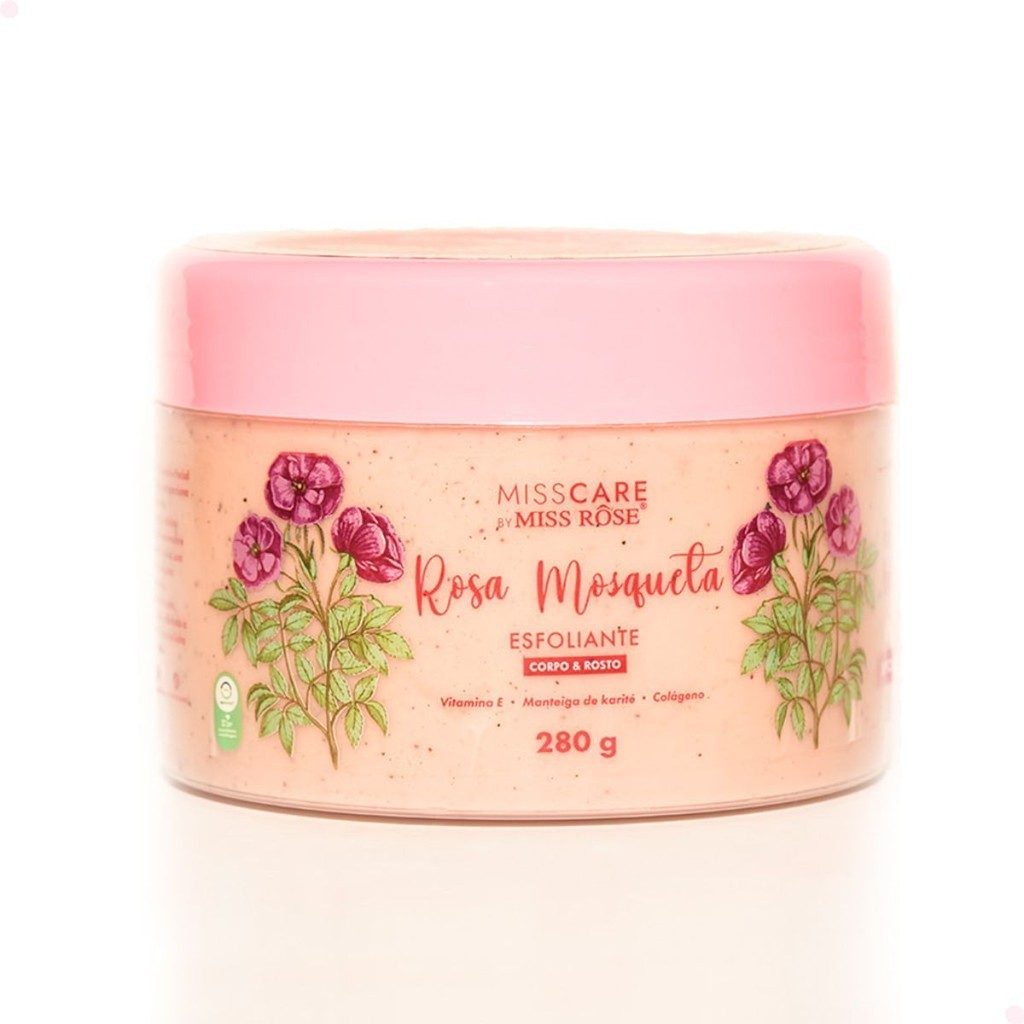 Esfoliante Corpo e Rosto Rosa Mosqueta Miss Care 280g - Miss Rôse | Shopee Brasil