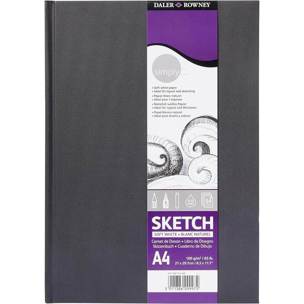 Sketchbook Simply 100g Daler Rowney | Shopee Brasil