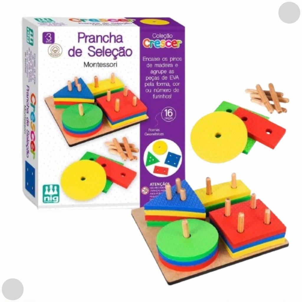 Jogo Infantil De Madeira Crescer Prancha De Seleção 0460 - Nig | Shopee ...