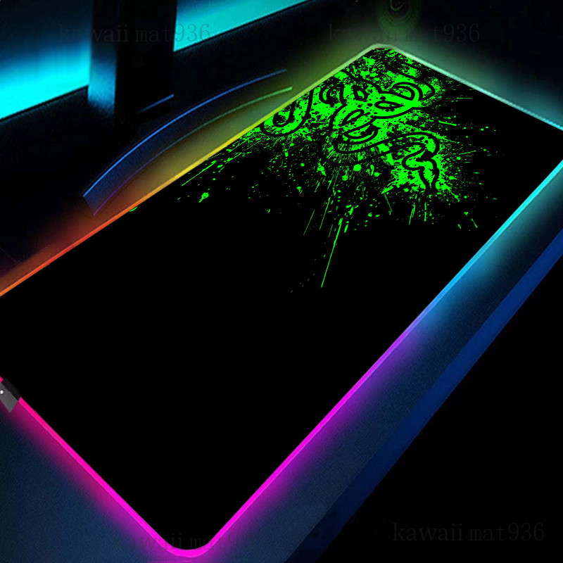 Razer Mouse Pad RGB Pc Acessórios LED Gaming Mousepad Tapete De Mesa E ...