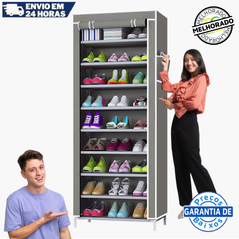 Sapateira 9 Níveis Organizadora 24 Pares - Armário Ajustável Para ...