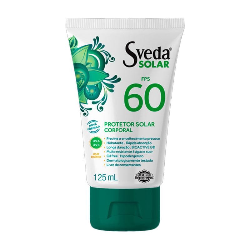 Protetor Solar Corporal Sveda Solar FPS60 125ml | Shopee Brasil