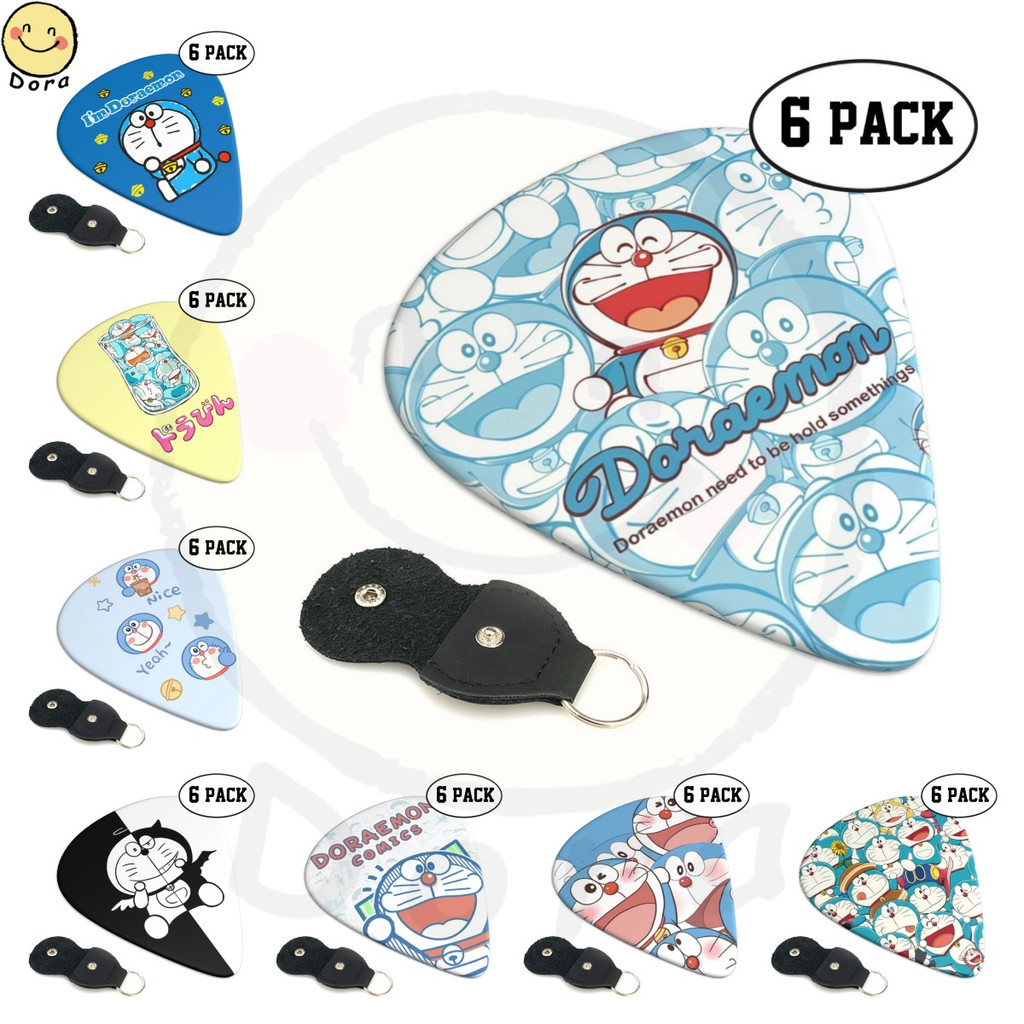 Doraemon Guitar Picks 6 Pack-0.71mm Presente Exclusivo Para Baixo ...