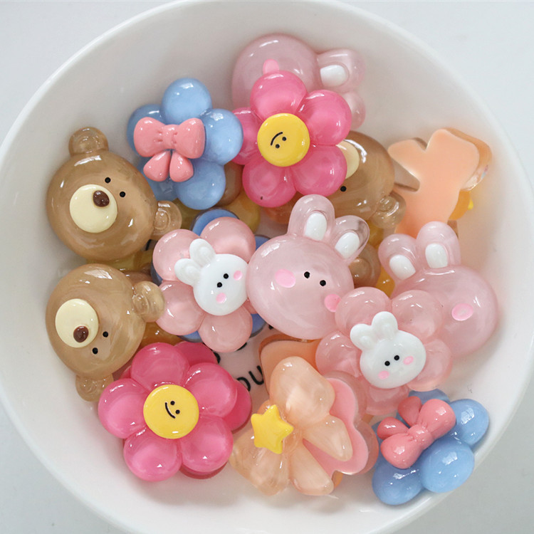 Desenho Animado Bowknot Flower Jibbitz Rabbit Jibits croc Crystal Croc ...