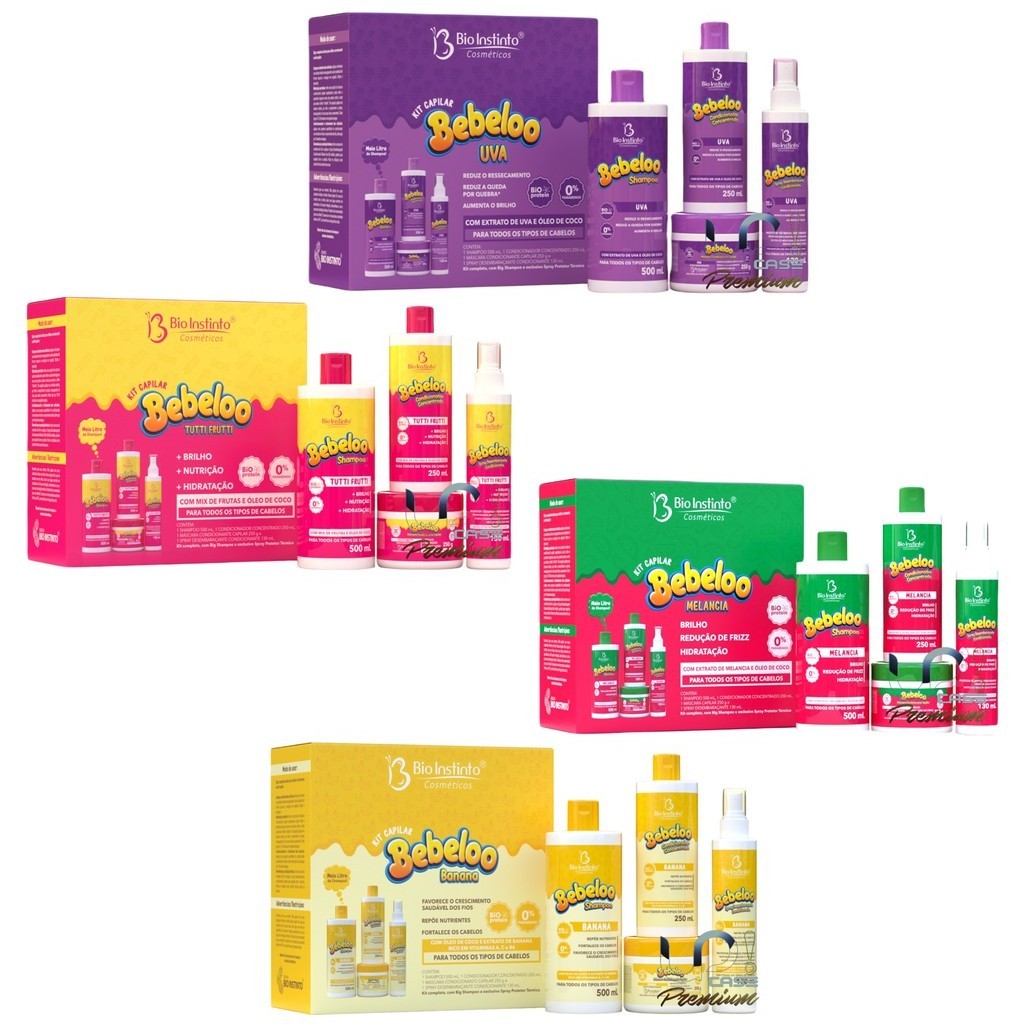 06 Kit Babalu Bio Instinto c/ 4Itens (Shampoo 500mL) | Shopee Brasil