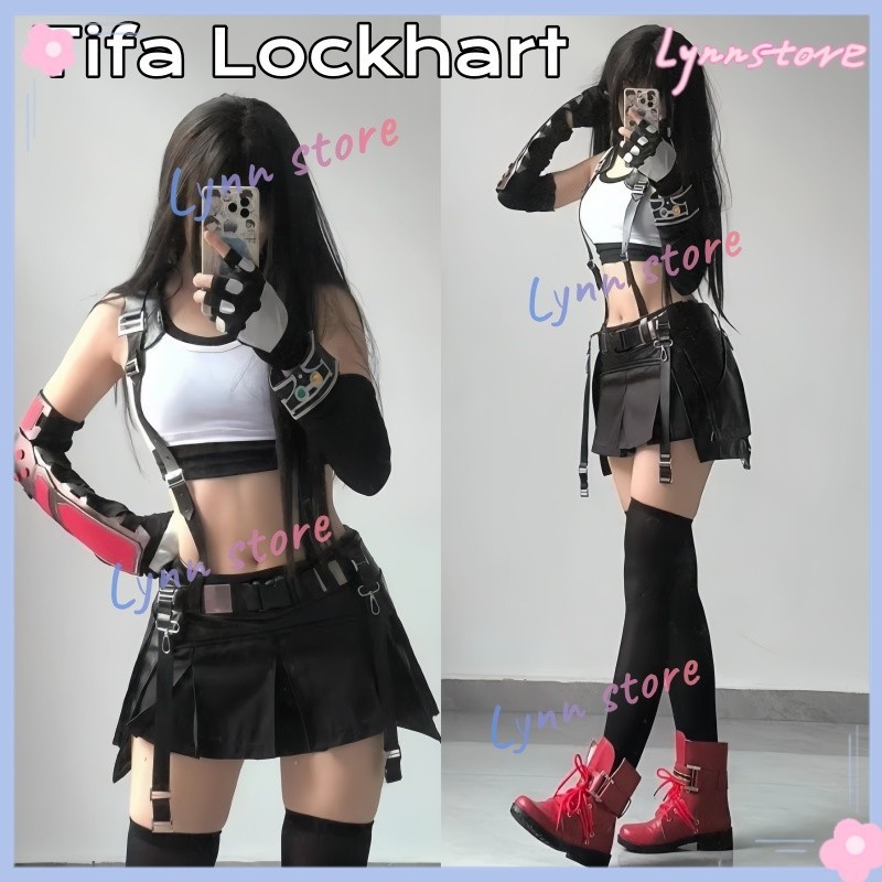 TIFA Lockhart Cosplay Costume Game Final Fantasy Set FF Uniformes ...