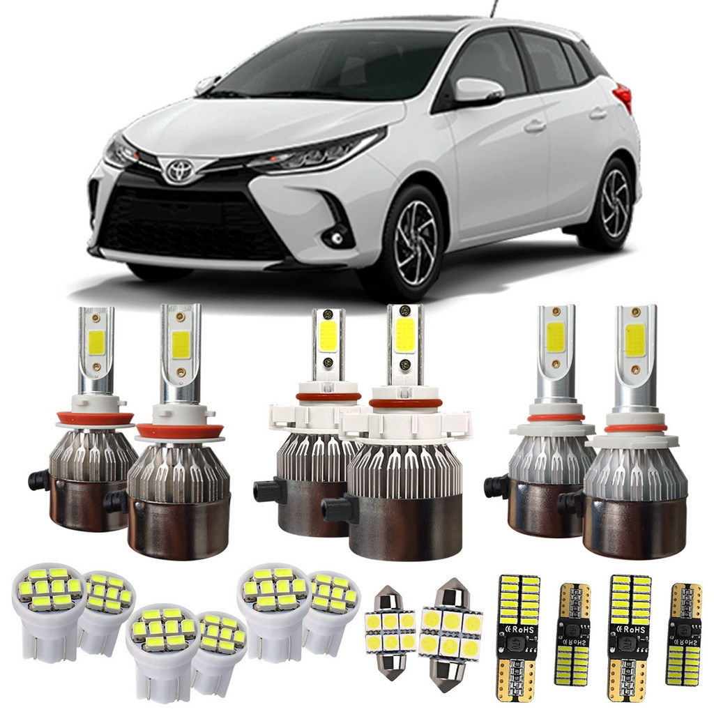 Kit Completo Lâmpadas LED e Farol Toyota Yaris 2022 2023 e 2024 Em ...