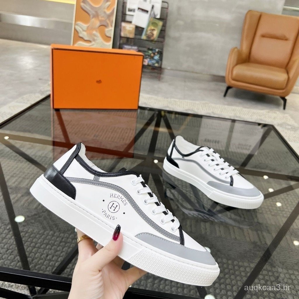 HERMES 2024 Novo Estilo Aiman Street Men's Flat Background Sneakers ...