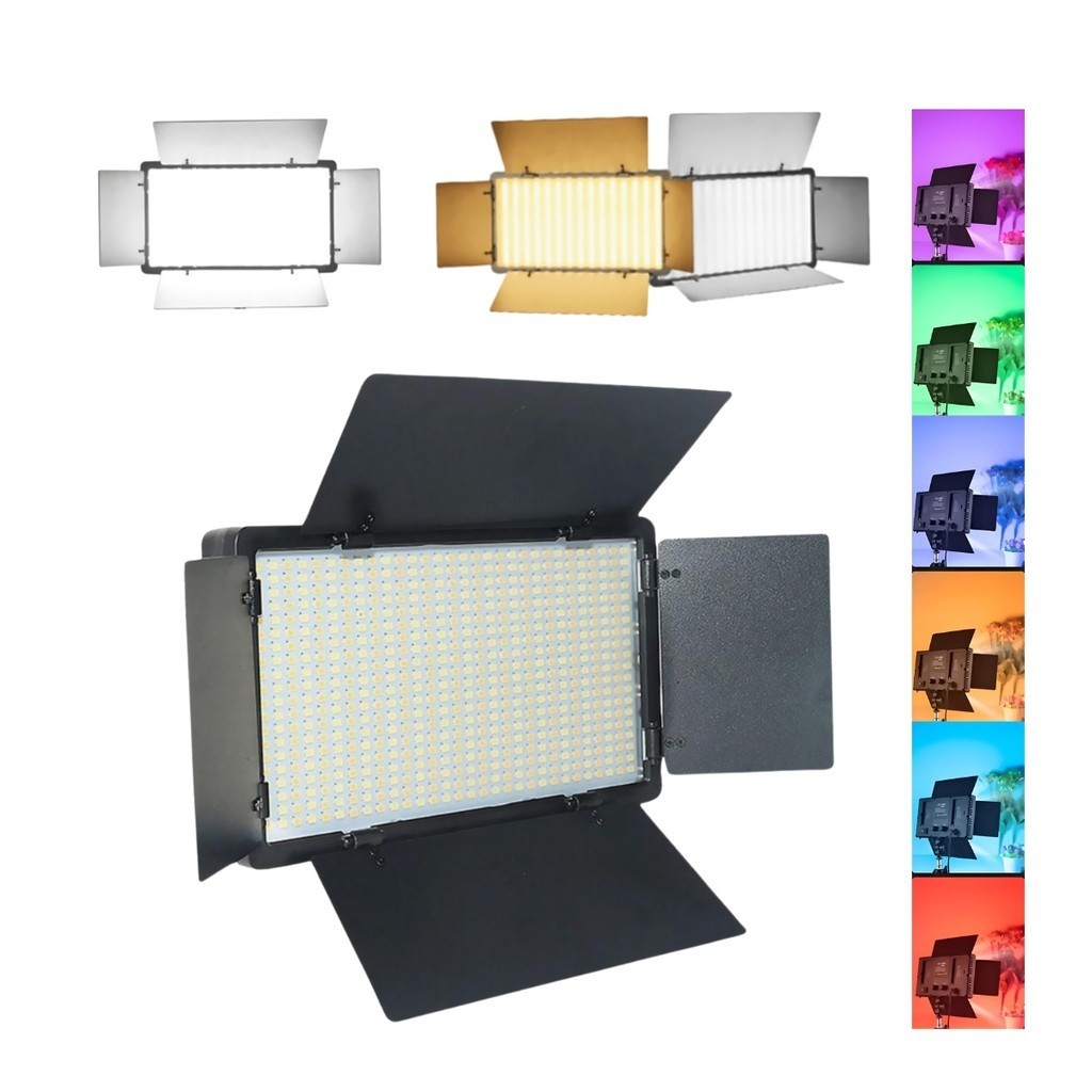 Painel Iluminador Bicolor Pro LED 600 RGB com Holder e Fonte de Energia ...