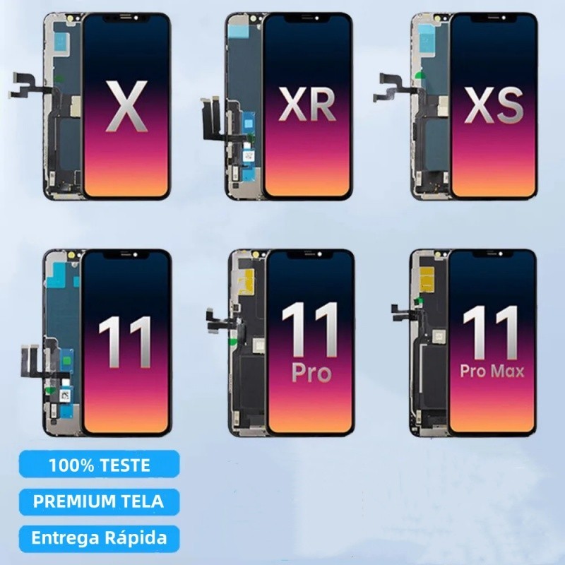 Premium Display Para iPhone X Xr Xs Xsmax 11 12 13 Pro Max Oled&Incell Frontal Tela Touch Nova ...