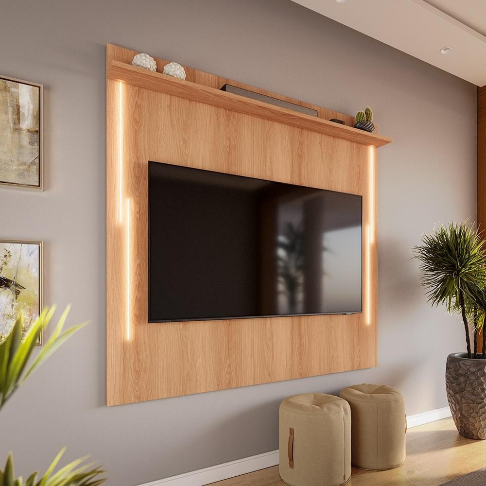 Painel Com Led Para Tv 1,83m em Mdp 25mm Até 70 Polegadas Sevilla ...