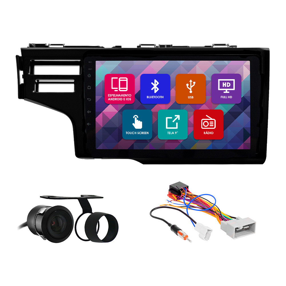 Kit Multimídia 9 Pol Fit 2014 2015 2016 2017 18 2019 2020 2021 2022 Espelhamento Android Ios 2 ...