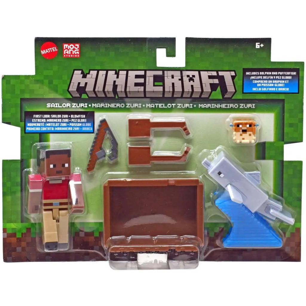 Marinheiro Zuri E Baiacu Minecraft - Mattel GTT53-JCN50 | Shopee Brasil