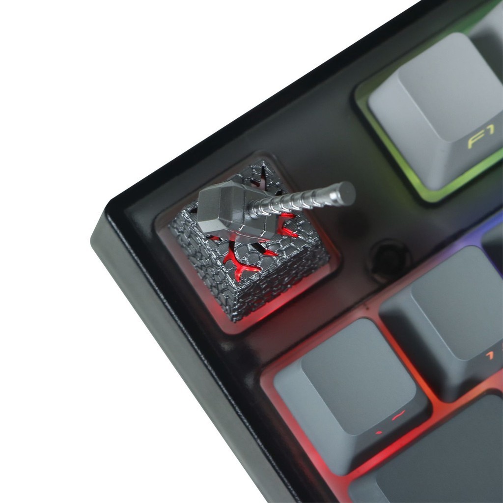 Thor's Hammer Mjolnir Keycap Marvel Creative Cross Axis Teclado ...