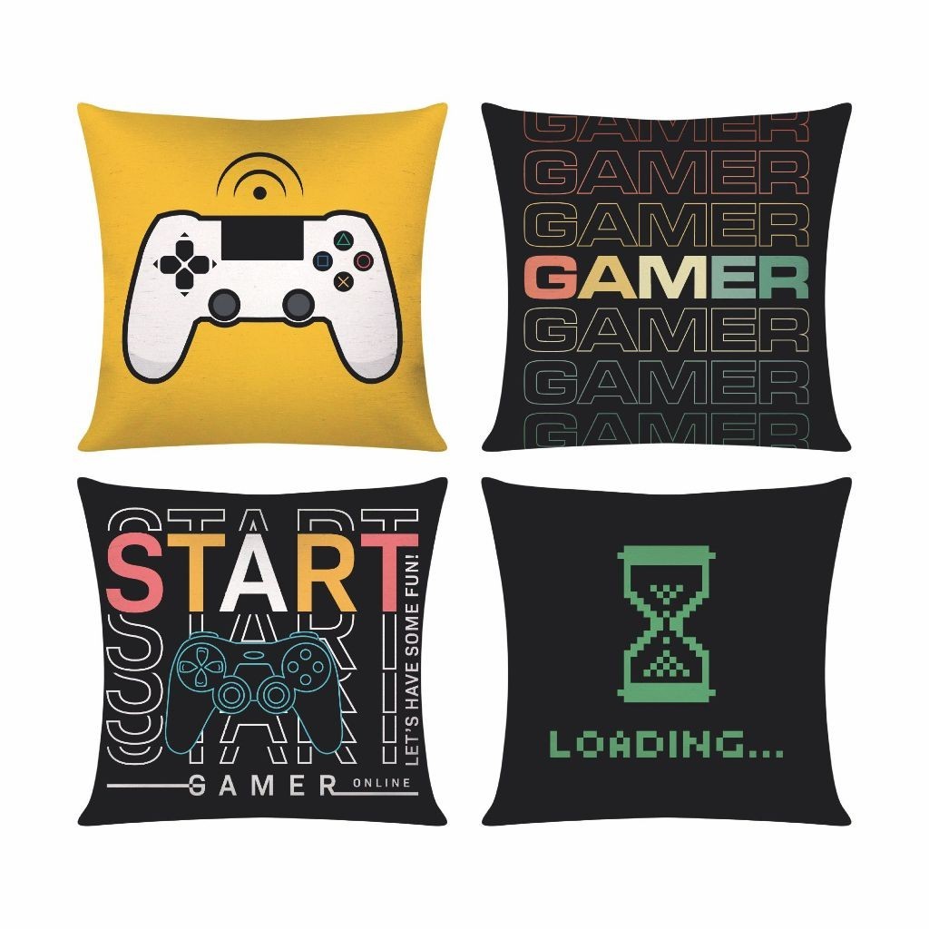 Kit c/ 04 Capas de Almofada Decorativas Modern Print 45x45 - Gamer ...