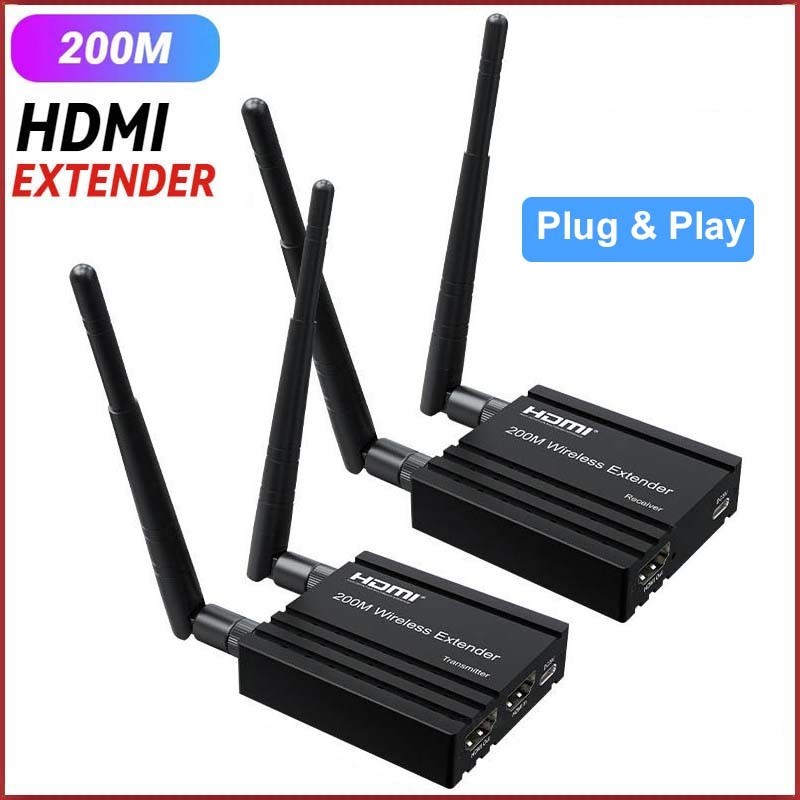 Tela Extender HDMI Sem Fio 200M Compartilhada Transmissor E Receptor ...